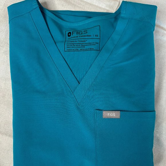 Figs | Tops | Figs Teal Catarina Xs | Poshmark